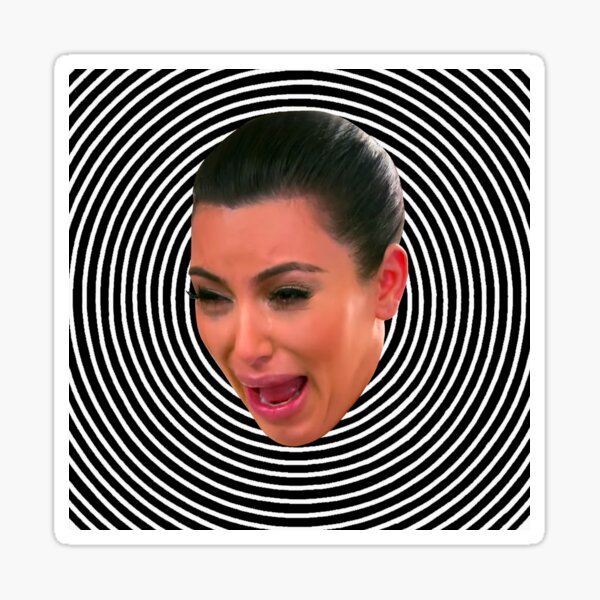 "Crying Kim Kardashian" Sticker for Sale by ValentinaHramov | Redbubble