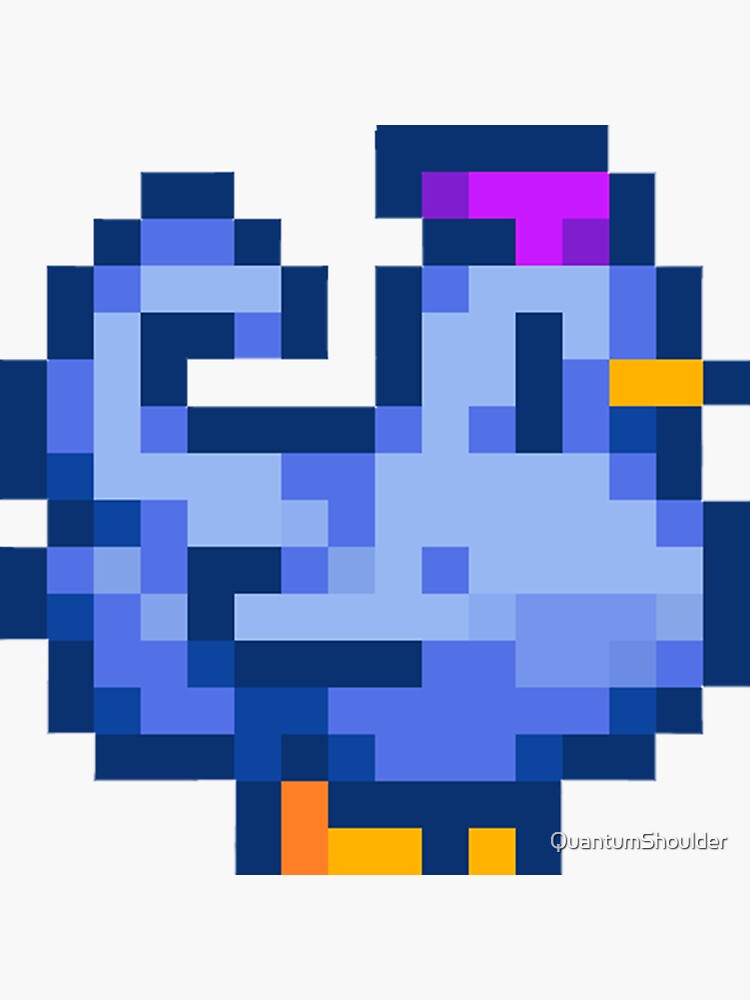 "Stardew Valley- Blue Chicken" Sticker by QuantumShoulder | Redbubble