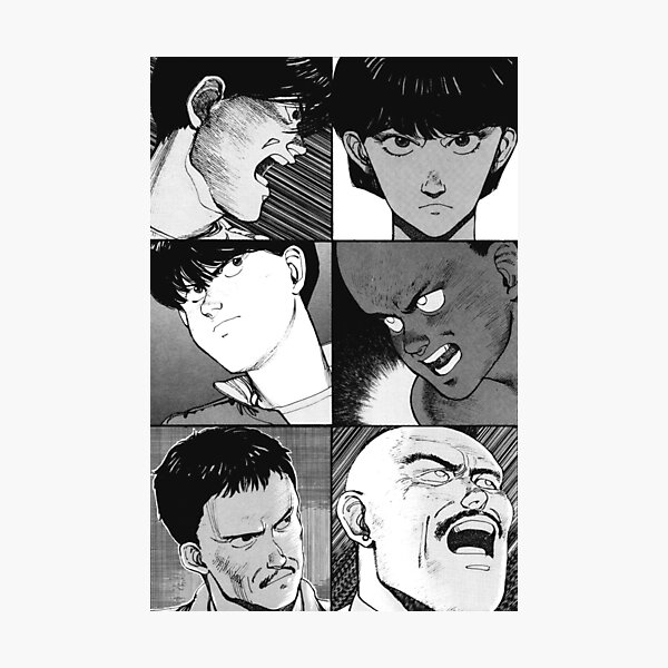 "Akira Manga Faces" Photographic Print for Sale by KoalaMeKrazy | Redbubble