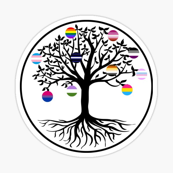 "Pride Tree of Life" Sticker for Sale by Tamz-T | Redbubble