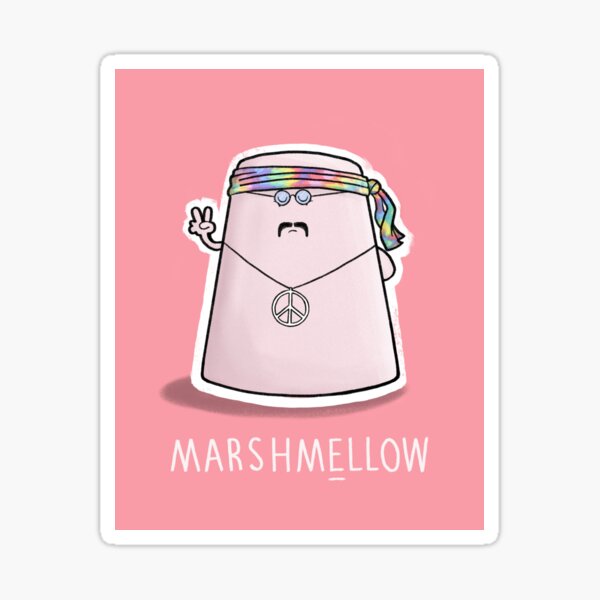 "Marshmellow" Sticker by carlbatterbee | Redbubble