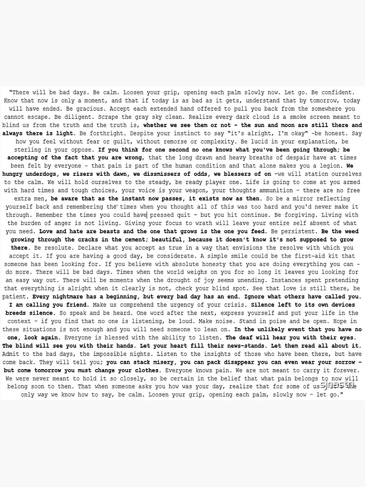 "instructions for a bad day" Art Print for Sale by sjnastri | Redbubble