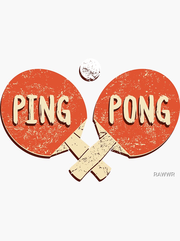 "Ping Pong Master" Sticker for Sale by RAWWR | Redbubble