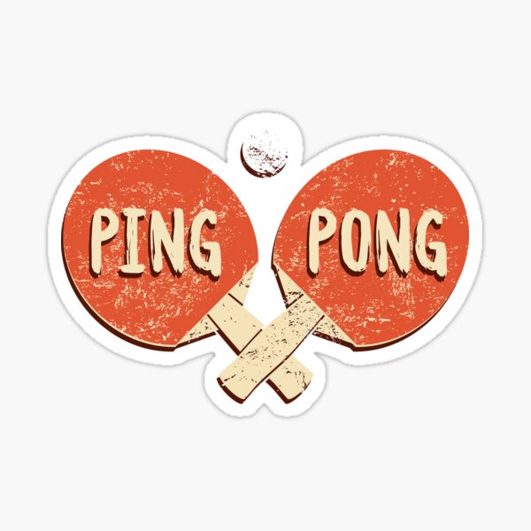 "Ping Pong Master" Sticker for Sale by RAWWR | Redbubble
