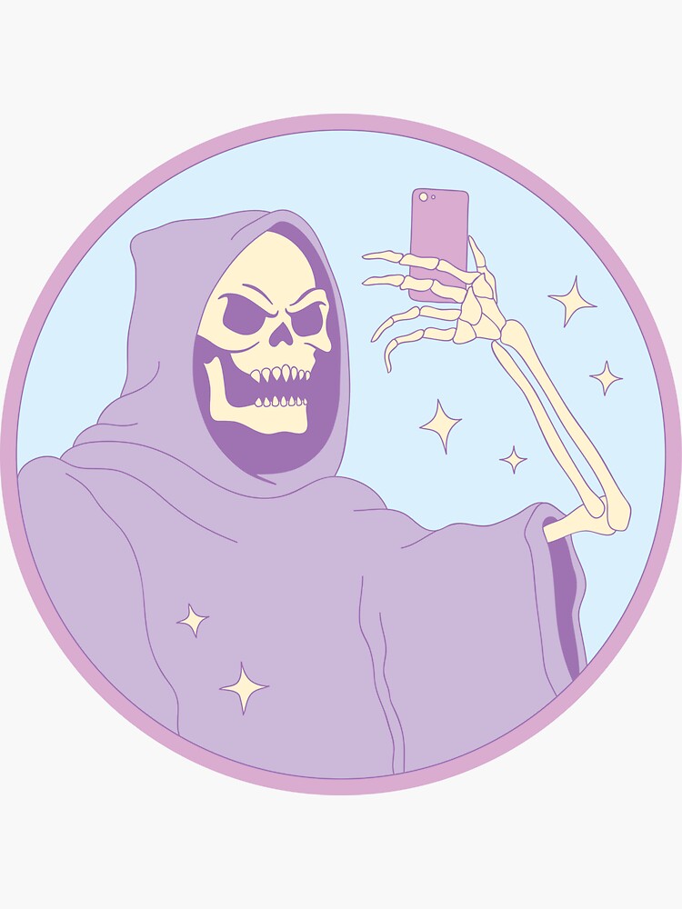 "Selfie Skeleton" Sticker for Sale by rachel-182 | Redbubble