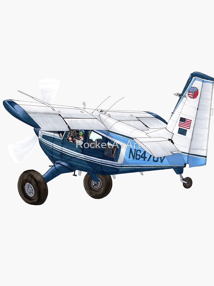 "Helio H-295 Super Courier" Sticker by RocketAvArt | Redbubble
