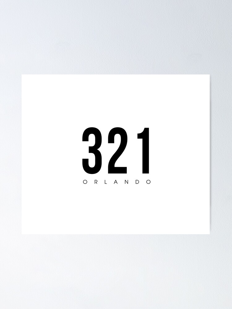 "Orlando, FL - 321 Area Code design" Poster by CartoCreative | Redbubble