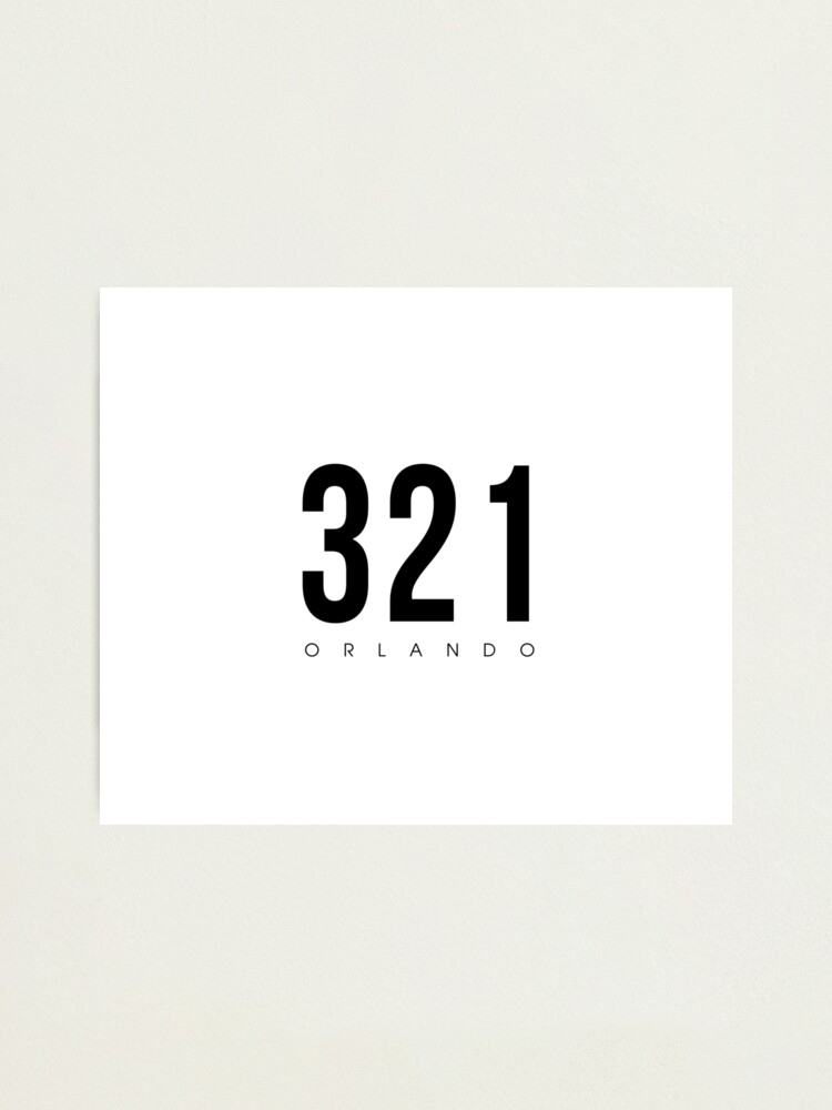 "Orlando, FL - 321 Area Code design" Photographic Print by ...