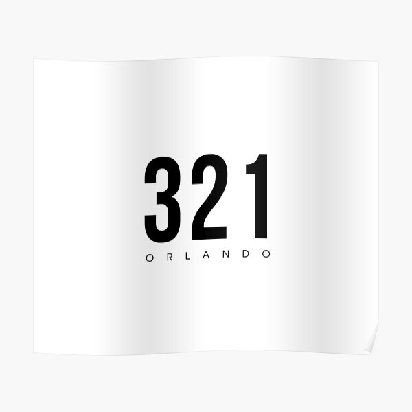 "Orlando, FL - 321 Area Code design" Poster by CartoCreative | Redbubble