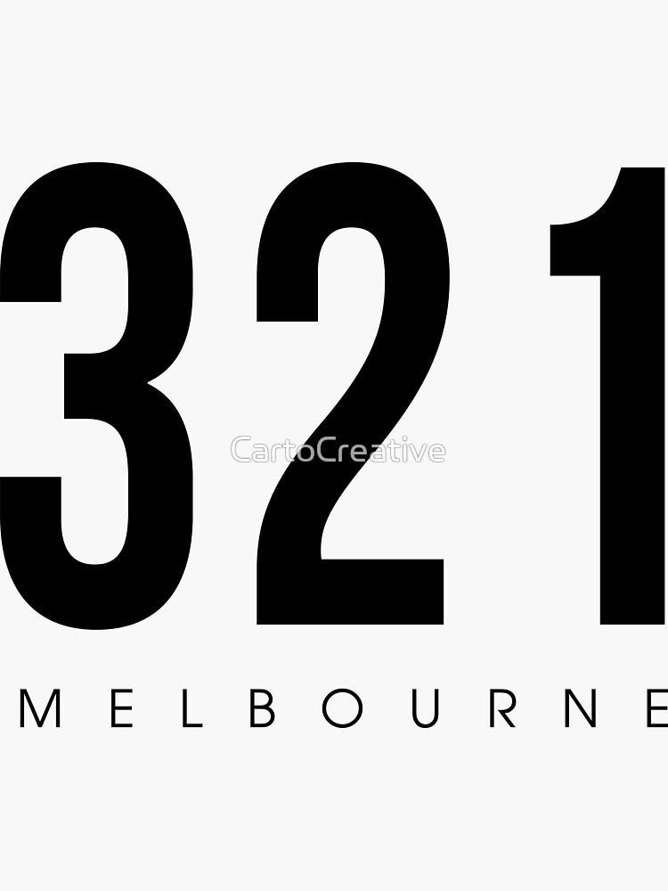 "Melbourne, FL - 321 Area Code design" Sticker for Sale by ...