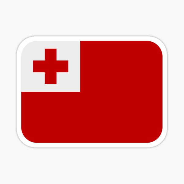 "Tongan Flag (Simple)" Sticker by freedom4life | Redbubble
