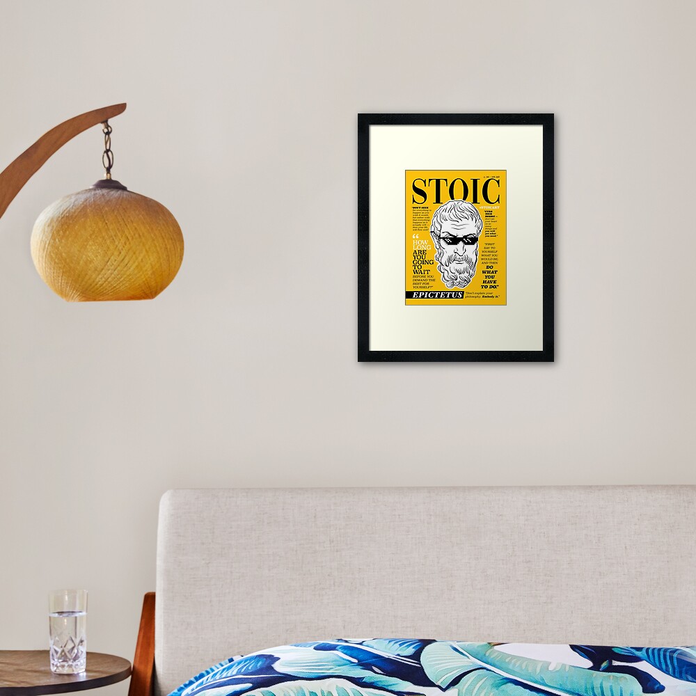 "Stoic Poster. Epictetus" Framed Art Print for Sale by stoicart | Redbubble