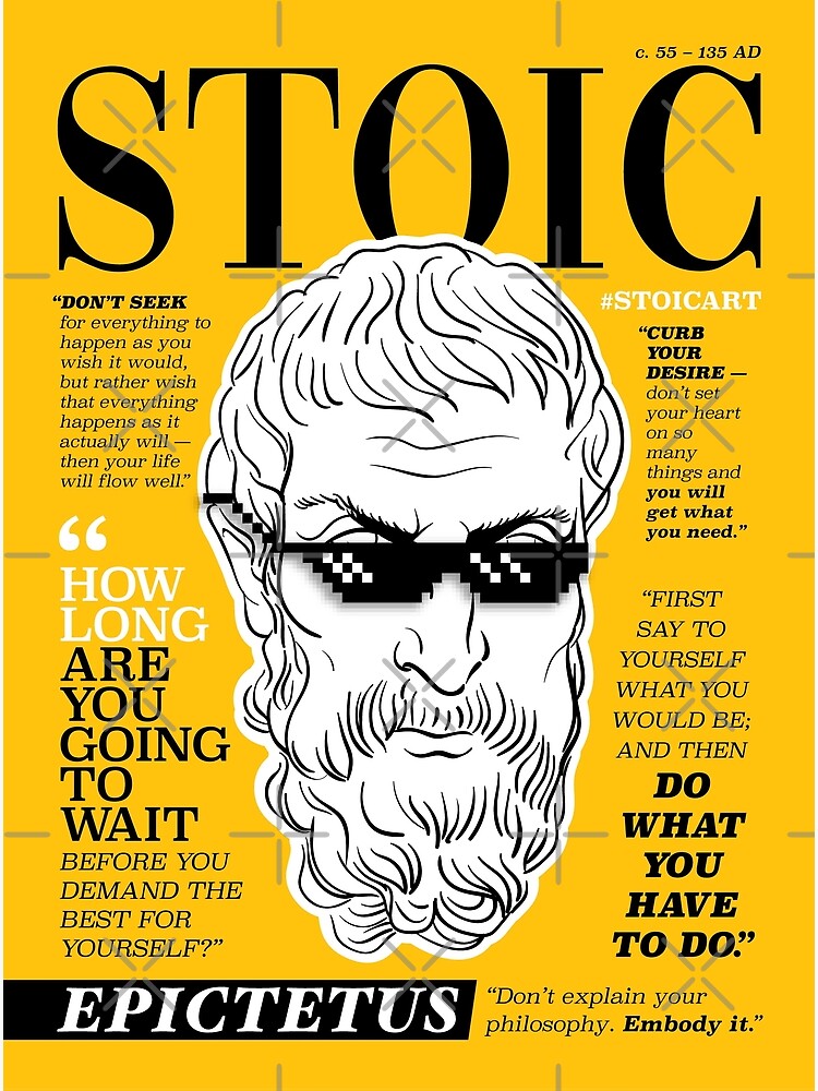"Stoic Poster. Epictetus" Framed Art Print for Sale by stoicart | Redbubble