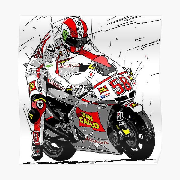 Marco Simoncelli Posters | Redbubble