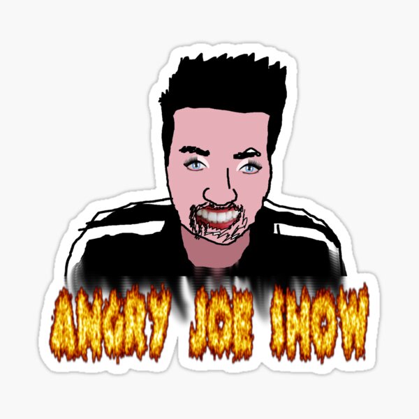 "ANGRY JOE SHOW THE NEW SHIRT" Sticker by TheBigWilliam | Redbubble
