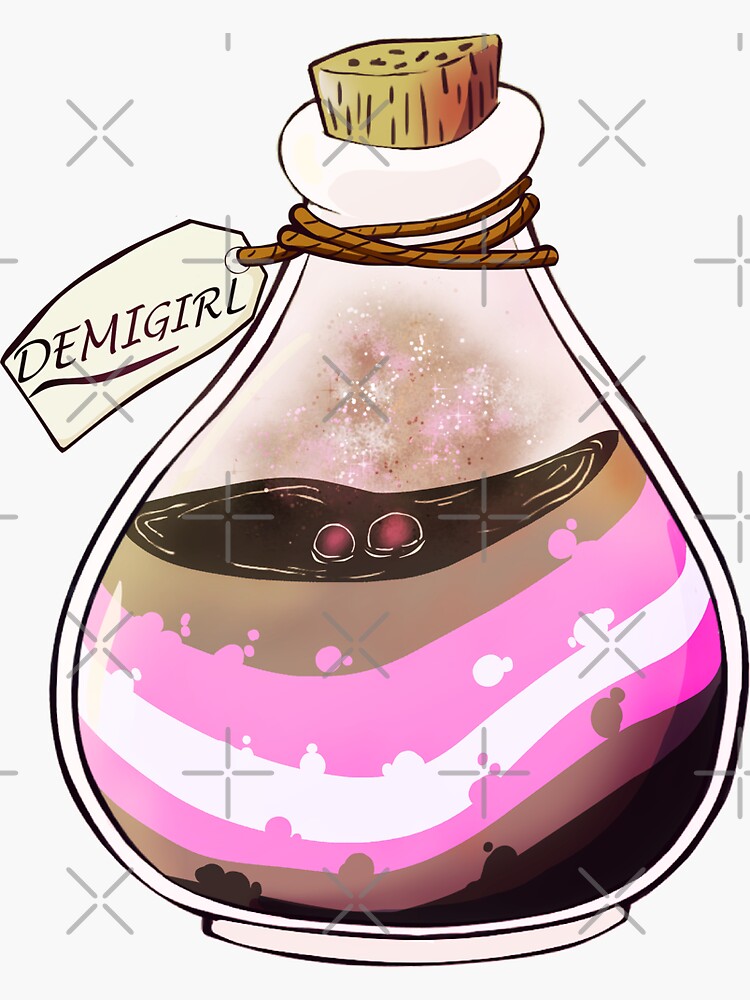 "Demigirl bottle" Sticker for Sale by Sckorches | Redbubble