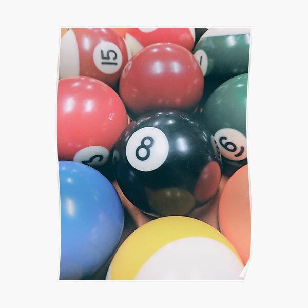 "faded pool balls (billiards)" Poster by kmd1221 | Redbubble