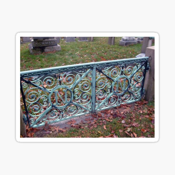"Ornate Metal Filigree Fence and Gate, Newman Plot, Sleepy Hollow ...