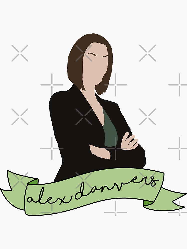 Pegatina «Alex Danvers Drawing + Ribbon» de brenda-lee | Redbubble