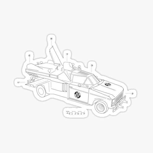 "Buckaroo Banzai Jet Car Black" Sticker for Sale by EclipseLlamas ...