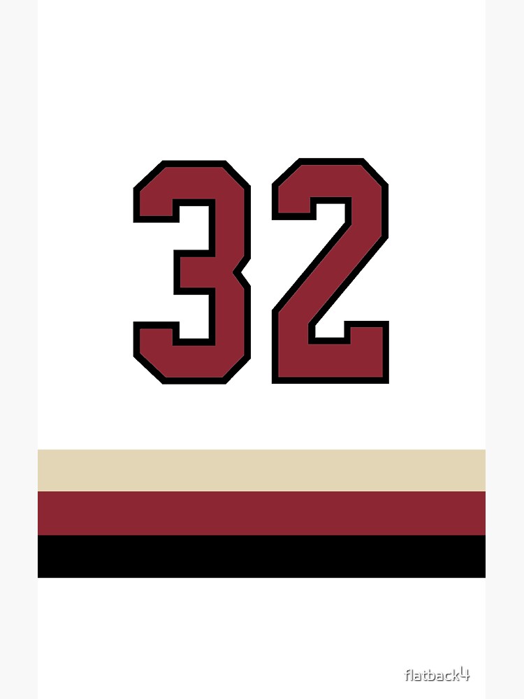 "Arizona Hockey - Away Number 32" Sticker by flatback4 | Redbubble