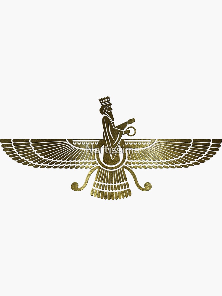 "Farohar - faravahar -Fravashi" Sticker for Sale by Nartissima | Redbubble