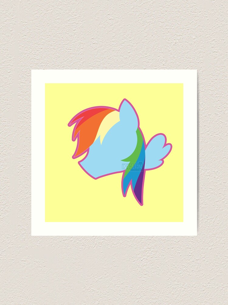 "MLP Minimalist chibi Rainbow Dash" Art Print by DeRukoandCO | Redbubble