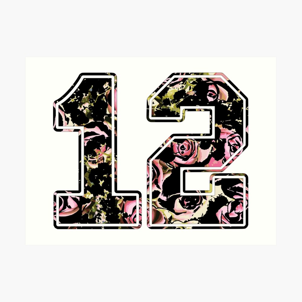 "12th birthday sport tricot number 12 roses graphic" Art Print by xsylx ...