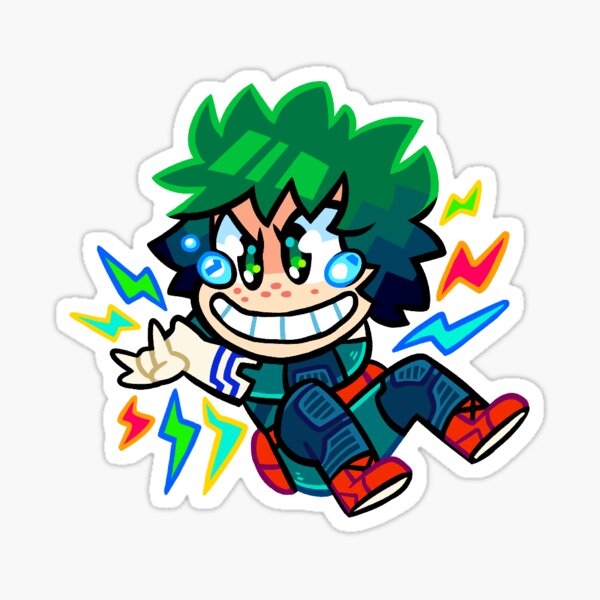 "tiny Deku" Sticker for Sale by neon-UFO | Redbubble