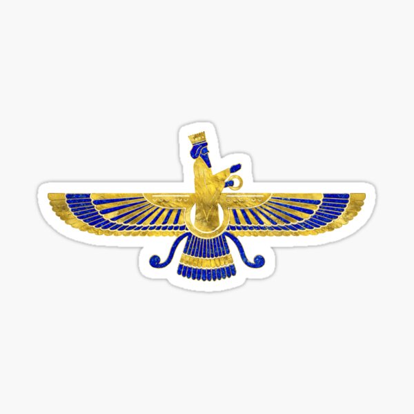 "Farohar - faravahar -Fravashi" Sticker for Sale by Nartissima | Redbubble