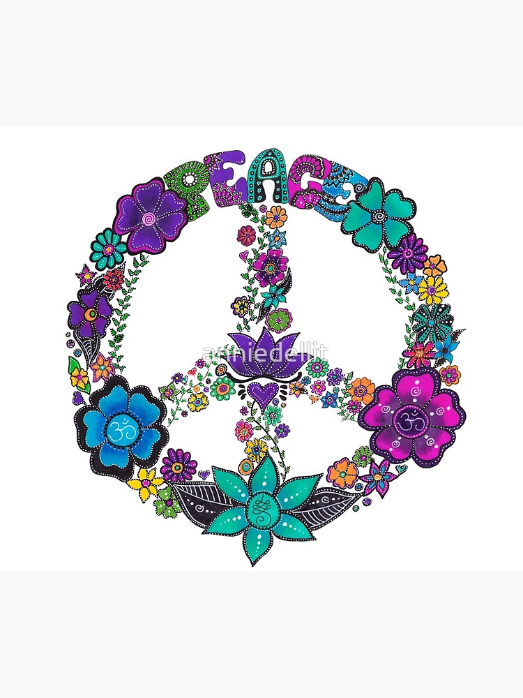 "Flower Peace Sign" Poster by anniedellit | Redbubble