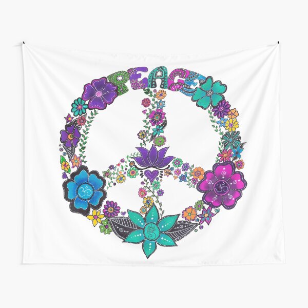 "Flower Peace Sign" Tapestry for Sale by anniedellit | Redbubble