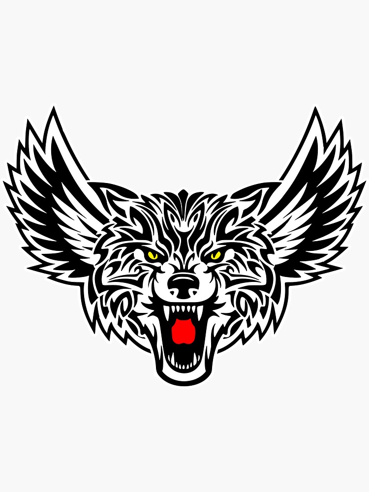 Pegatina «Nueva idea actualizada de diseño de logotipo de AirWolf, idea ...