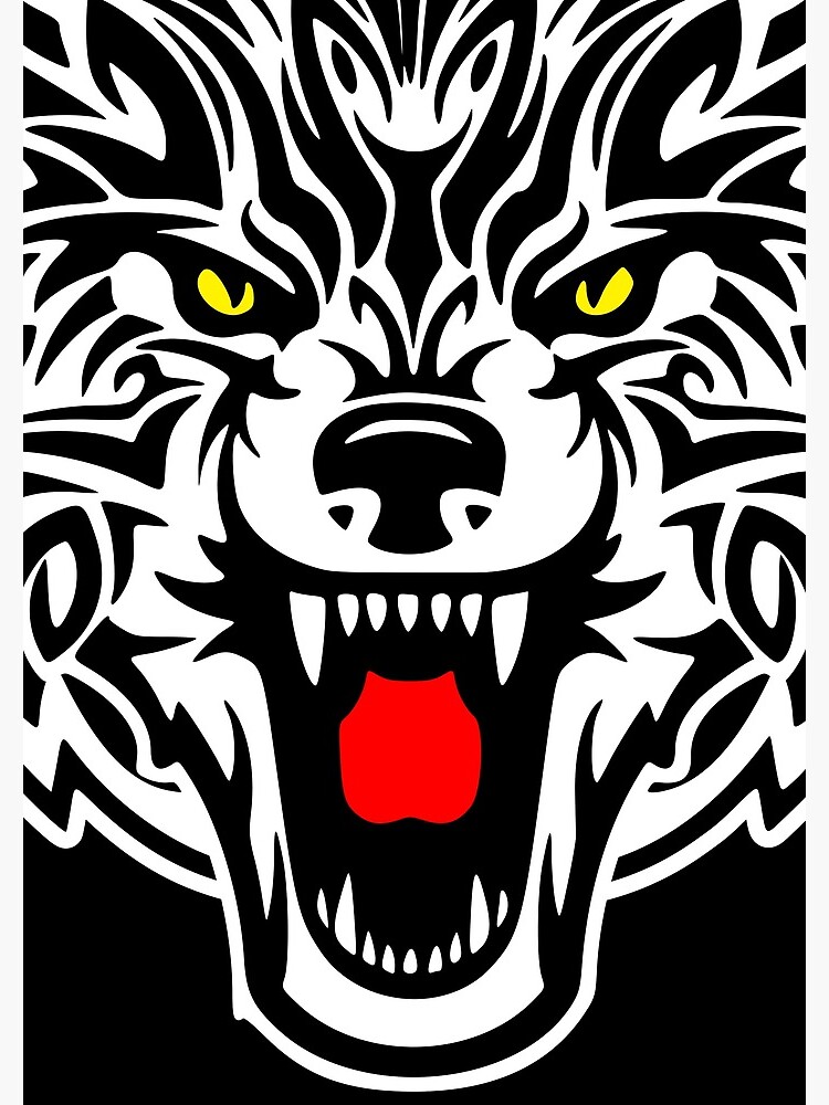 "New Updated AirWolf Logo Design Idea, Tribal Winged Wolf Logo Wall Art ...