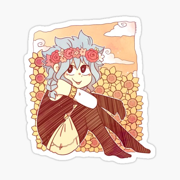 "Flower Crown Levy" Sticker for Sale by Dragnoodles | Redbubble