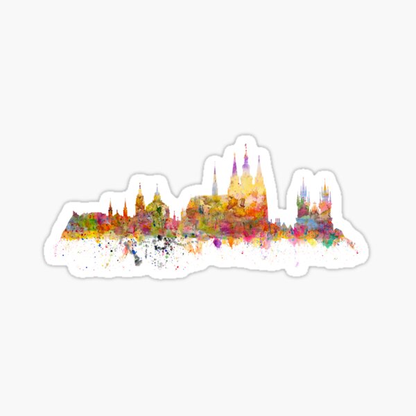 "Famous landmarks of Prague" Sticker for Sale by siloto | Redbubble