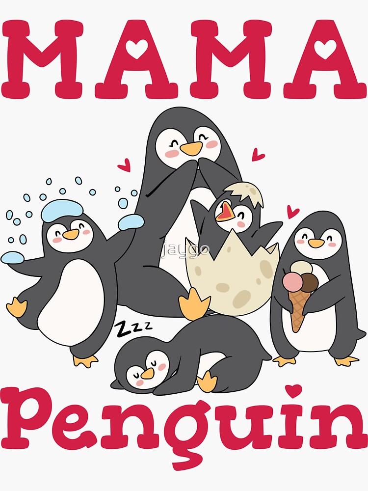 "Mama Penguin" Sticker for Sale by jaygo | Redbubble