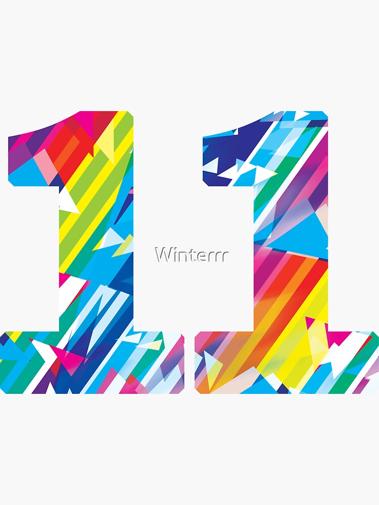 "Eleven" Sticker by Winterrr | Redbubble