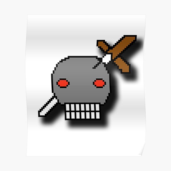 "8 bit skull" Poster for Sale by Finlay1Hunter | Redbubble