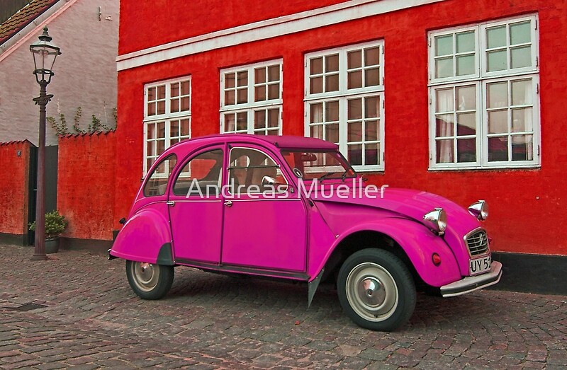"Pink Citroen 2CV" by Andreas Mueller | Redbubble