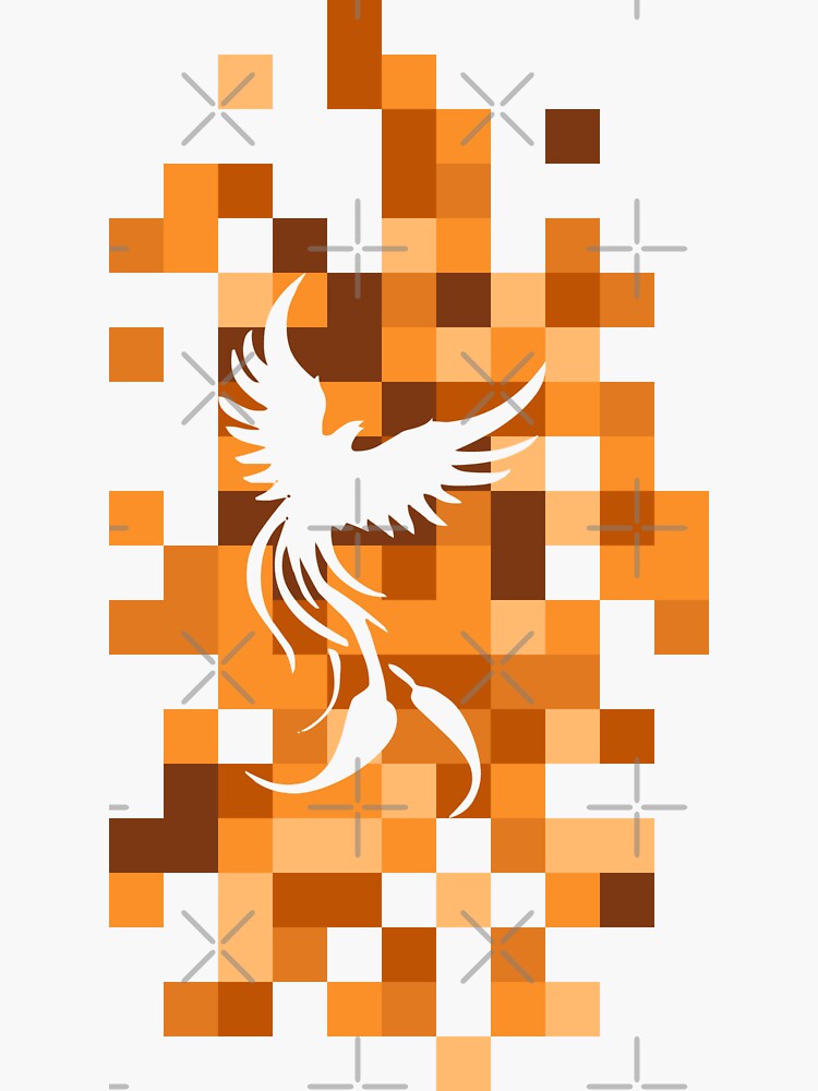 "Phoenix in the square" Sticker for Sale by -Nightsky- | Redbubble