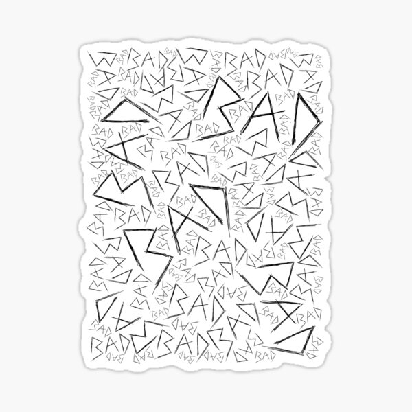 "BAD" Sticker by Warrenbn | Redbubble