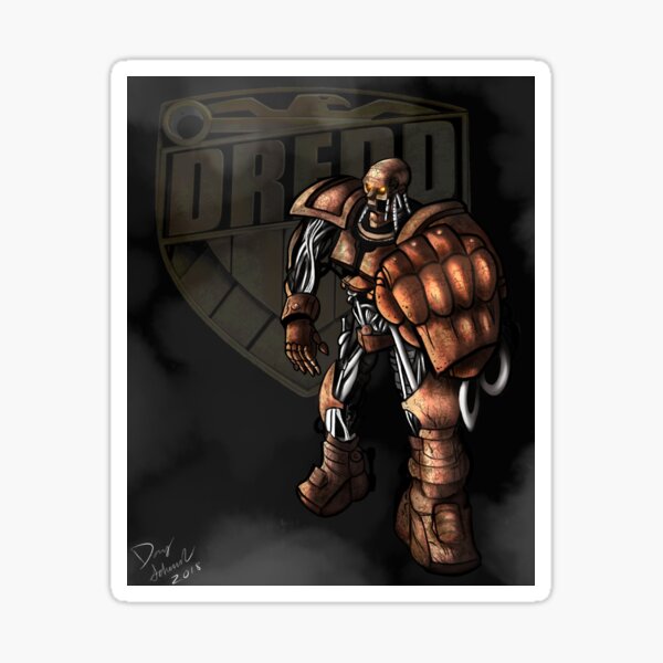 "ABC Warrior From Judge Dredd (1995)" Sticker by DougSchenekArt | Redbubble