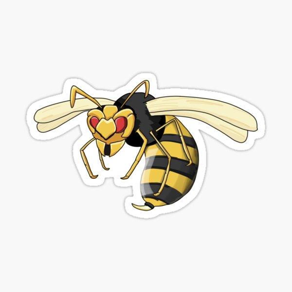 "hornet wasp insect wasp" Sticker for Sale by picuru | Redbubble