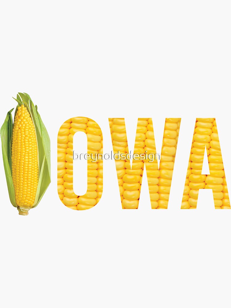 "Iowa Corn" Sticker for Sale by breynoldsdesign | Redbubble