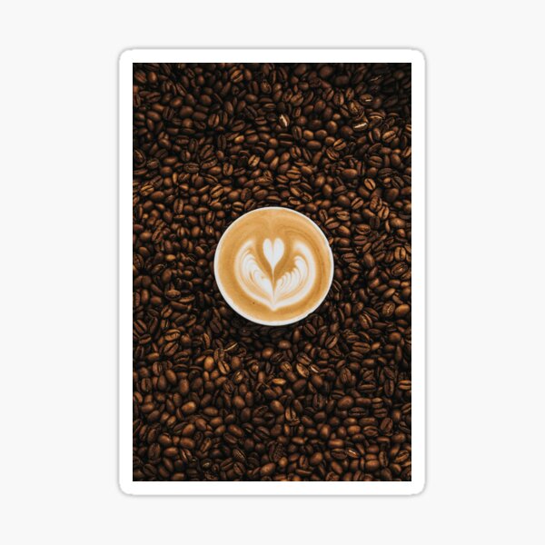 "Cappuccino Coffee Shop" Sticker for Sale by newburyboutique | Redbubble