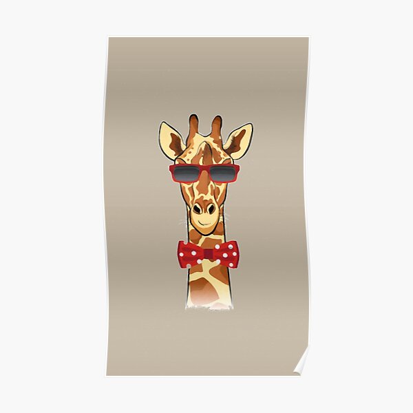 "Preppy Giraffe" Poster for Sale by laurent213 | Redbubble