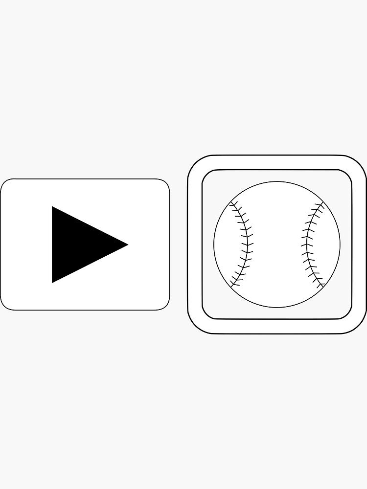 "Play Ball Baseball Icon Distressed" Sticker for Sale by mrrobotto ...