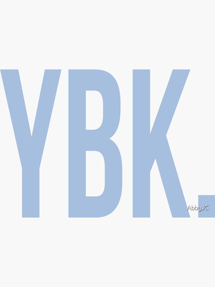 "YBK Yearbook Blue" Sticker for Sale by AbbyJC | Redbubble