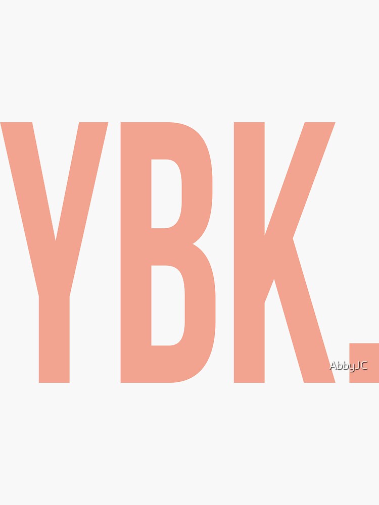 "YBK Yearbook Orange" Sticker for Sale by AbbyJC | Redbubble